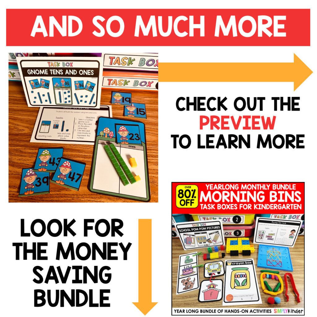 April Morning Bin Task Boxes, March Centers and Activities - Simply Kinder