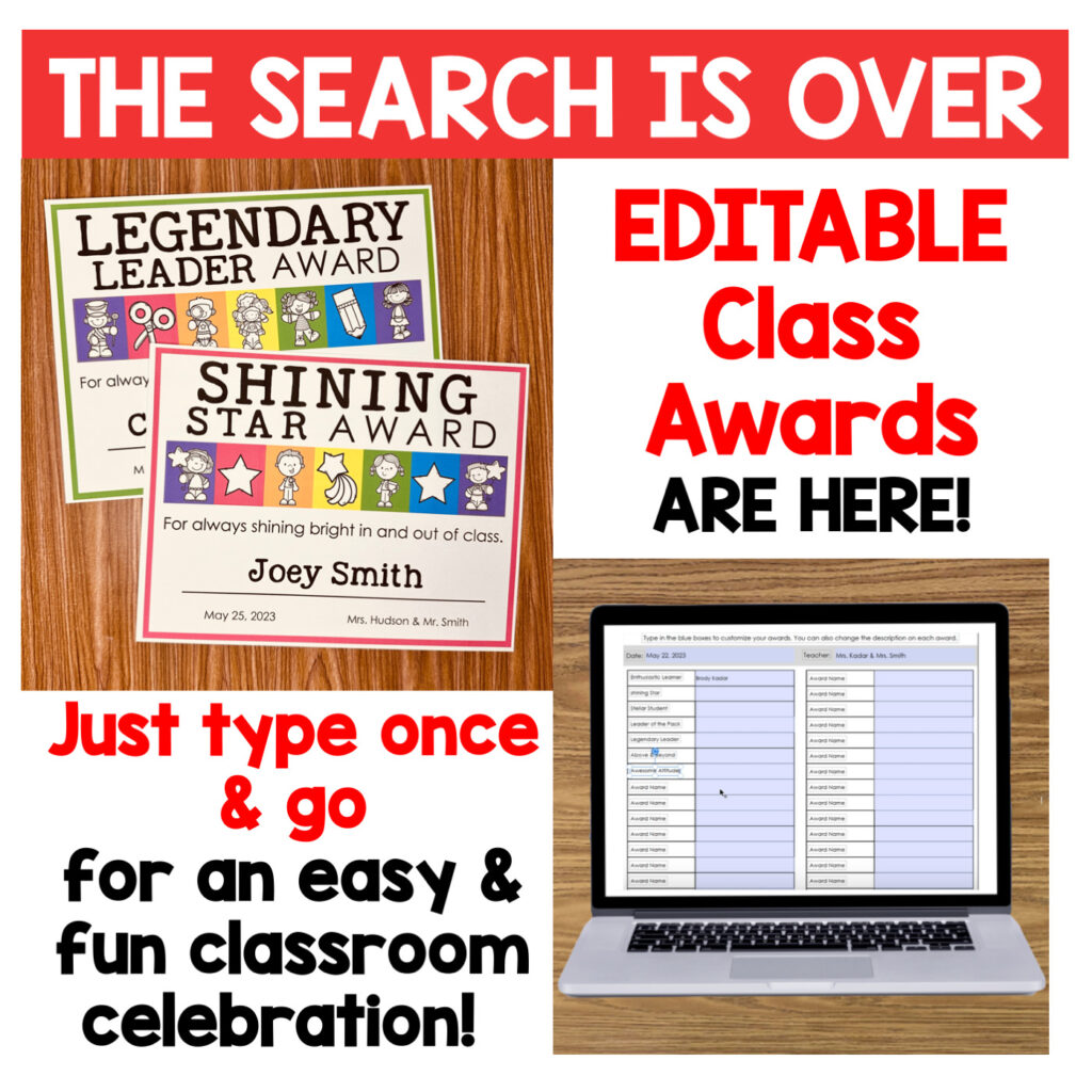 End of Year Awards with Editable and Autofill End of the Year ...