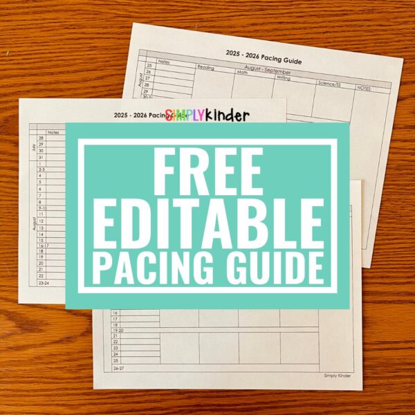 Free Pacing Guide for Any Grade Level! - Simply Kinder