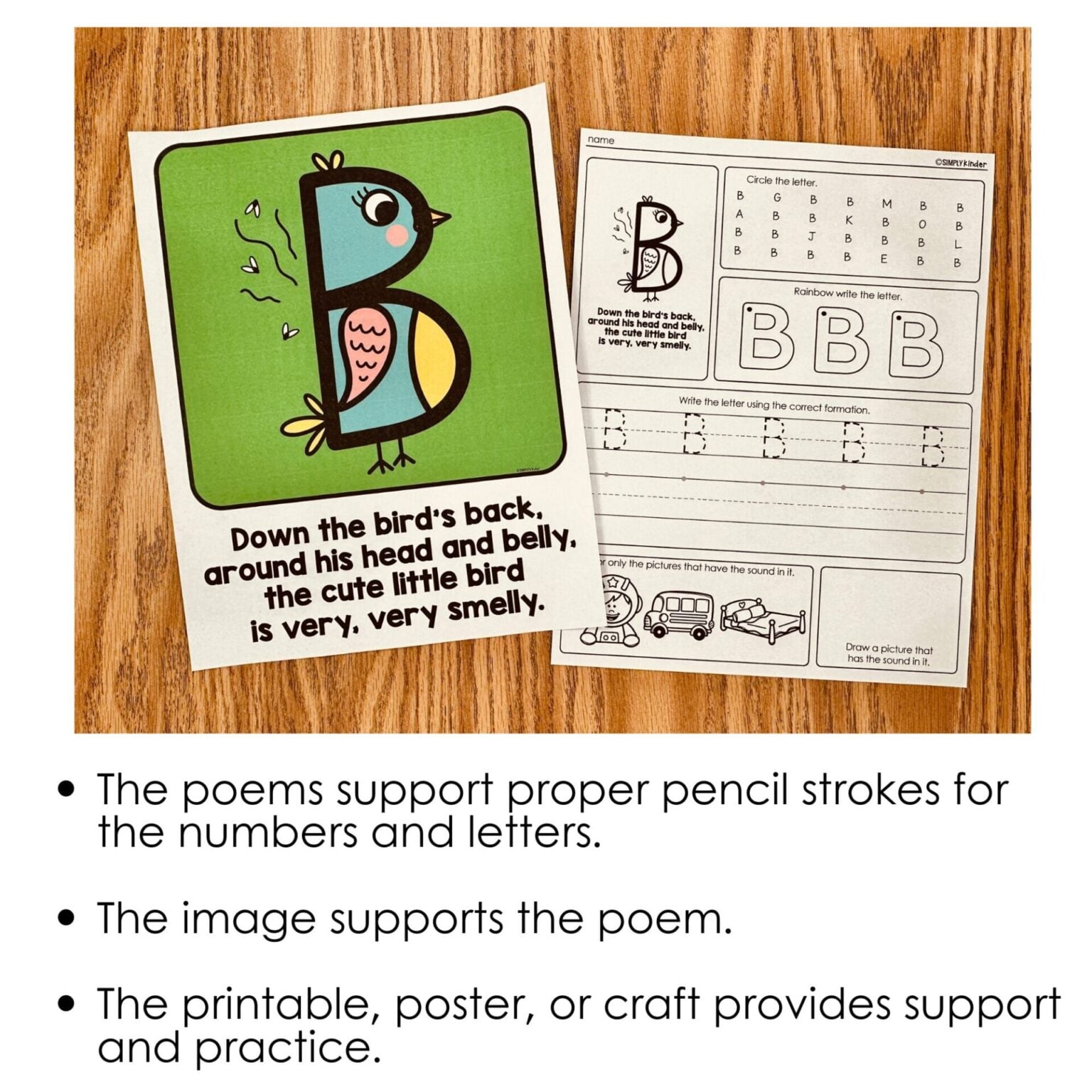 Alphabet Posters & Number Posters w/ Poems, Worksheets, Writing ...