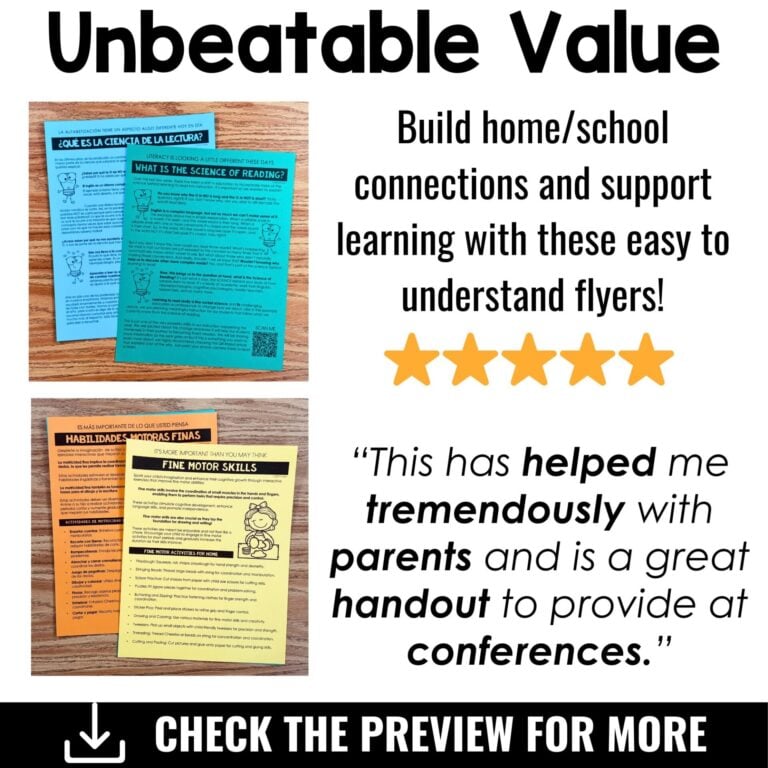 Parent Handouts, Parent Teacher Conferences Flyers: Spanish & English ...