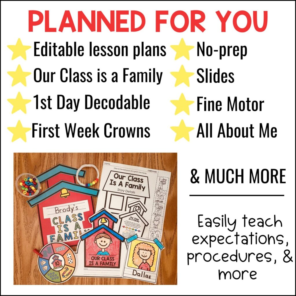First Week of School Activities for Kindergarten Bundle - Simply Kinder