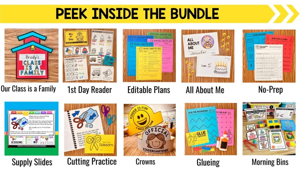 First Week of School Activities for Kindergarten Bundle - Simply Kinder