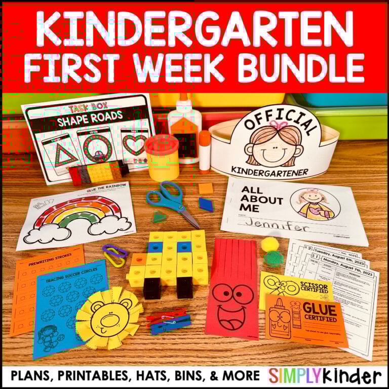 First Week of School Activities for Kindergarten Bundle - Simply Kinder