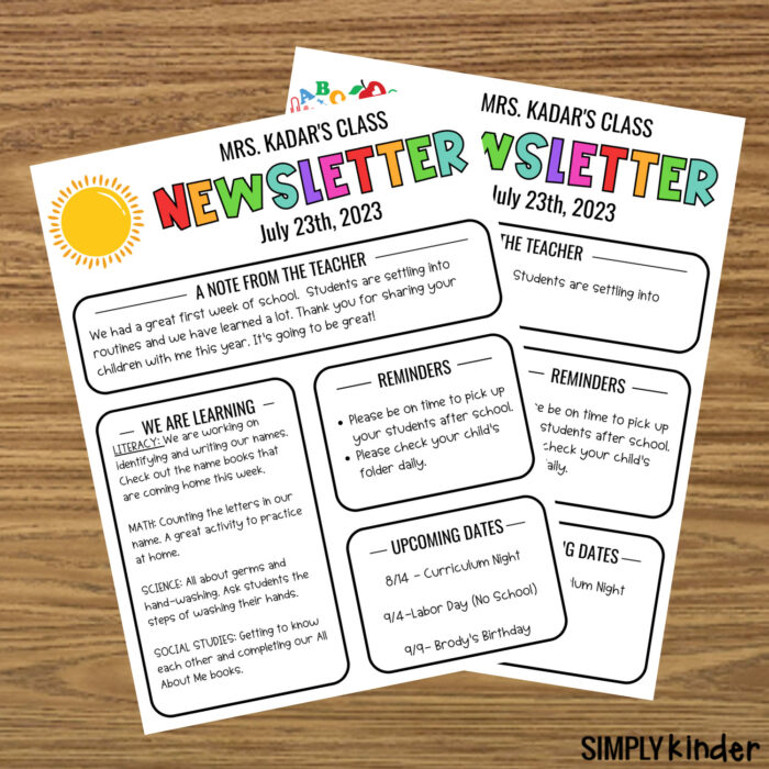 Canva Tips for Teachers with FREE Newsletter Template - Simply Kinder