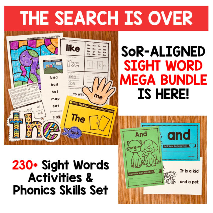 Sight Word MEGA Practice Worksheet & Activities, Science of Reading ...