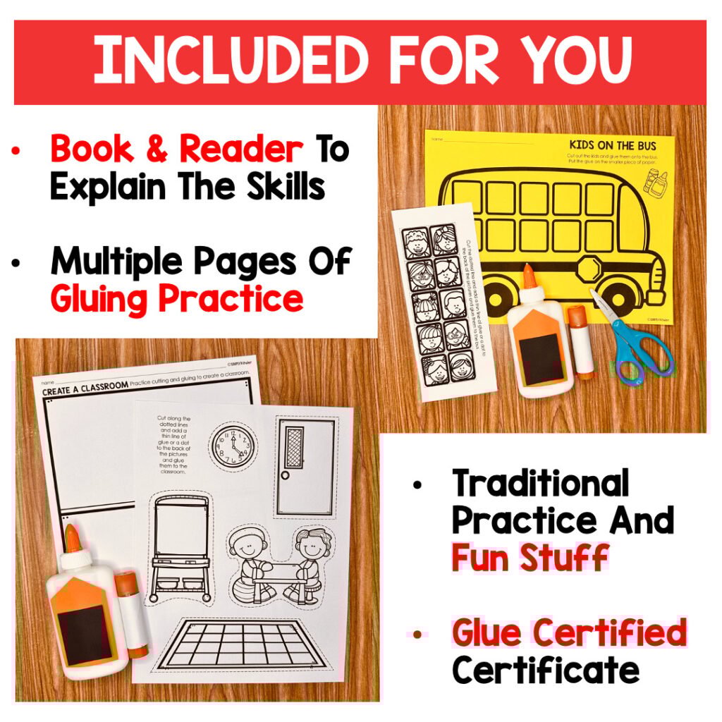 Glue Practice Worksheets & Activities - Simply Kinder