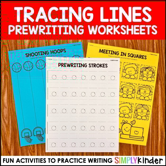 Tracing Practice and Prewriting Strokes Printables - Simply Kinder