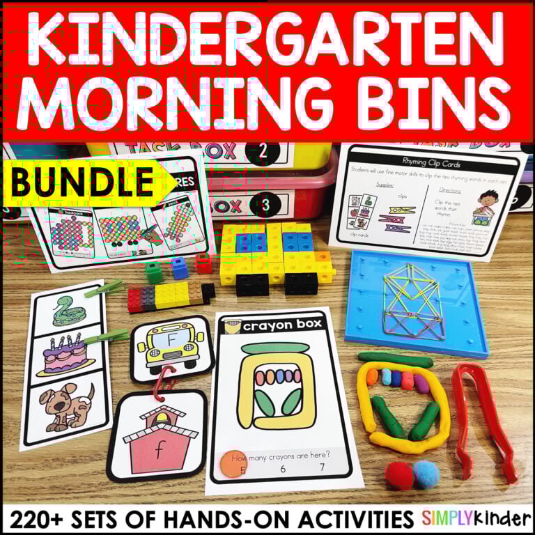 Kindergarten Morning Bins Bundle, Morning Tubs, Morning Work, Task ...