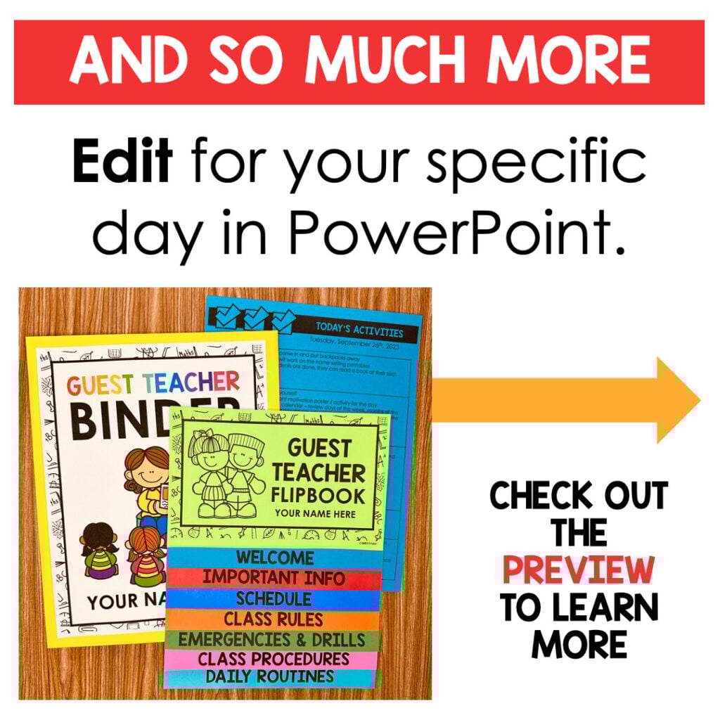 Sub Plans Bundle with Templates, Emergency Sub Plans, Sub Binder, Sub ...