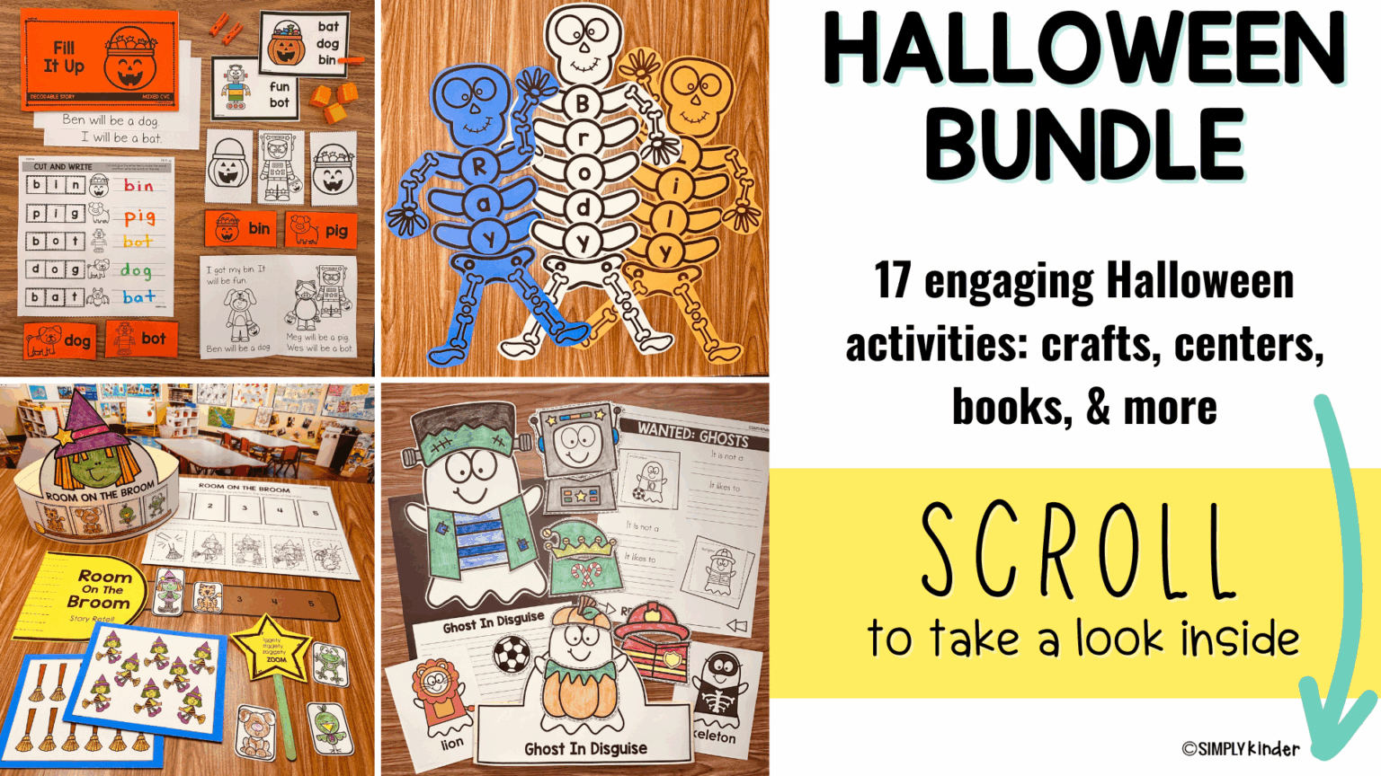 Halloween Activities, Crafts, Room on the Broom, Morning Bins, Writing ...