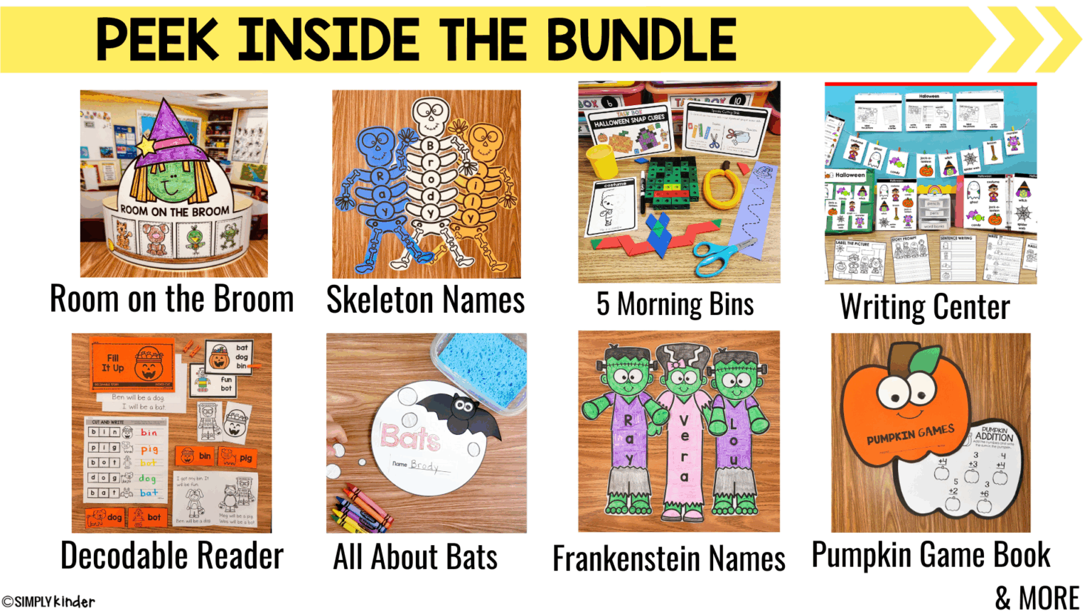 Halloween Activities, Crafts, Room on the Broom, Morning Bins, Writing ...
