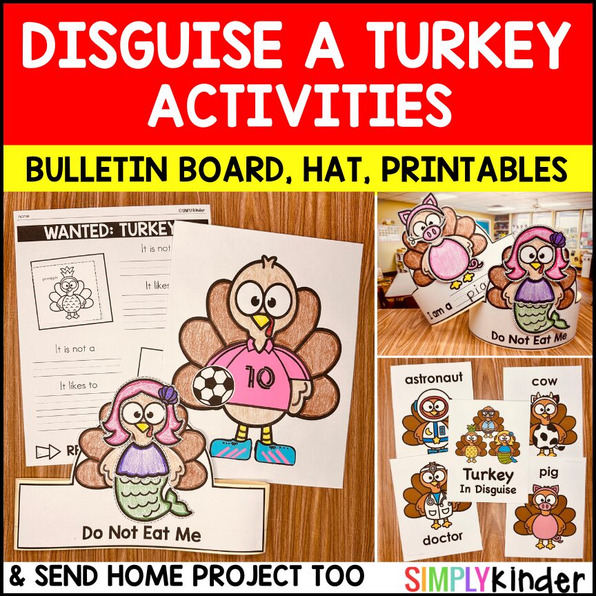 Turkey in Disguise Writing Craft, Take Home Project, Thanksgiving ...