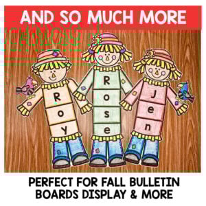 Scarecrow Editable Name Activity & Craft for Fall Bulletin Boards ...