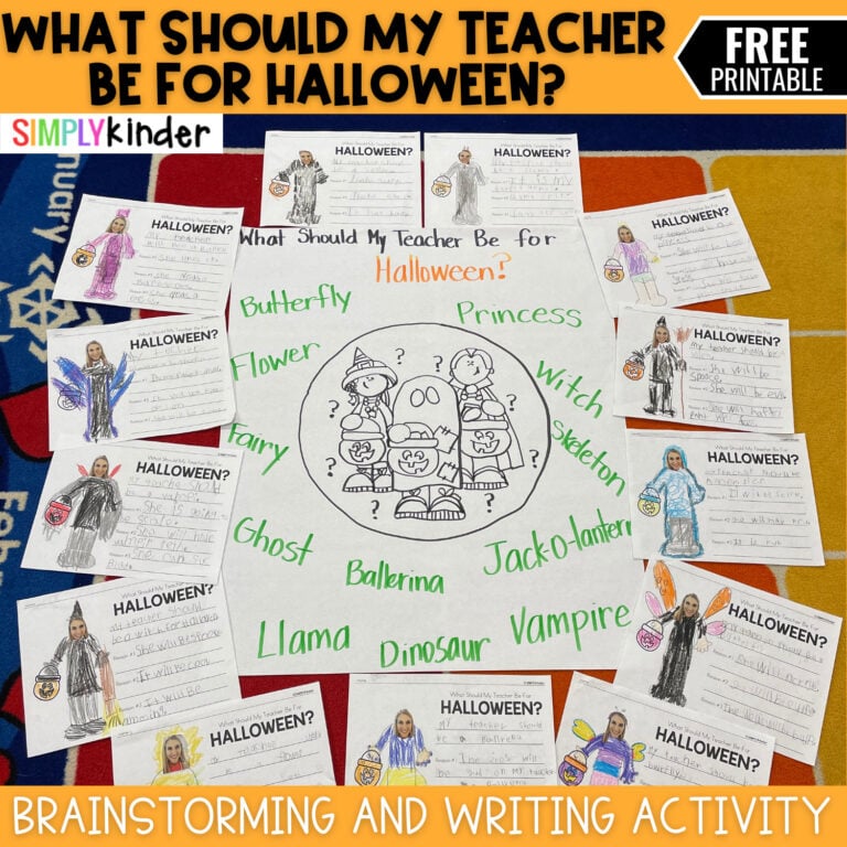 What Should My Teacher Be for Halloween: Writing Activity - Simply Kinder