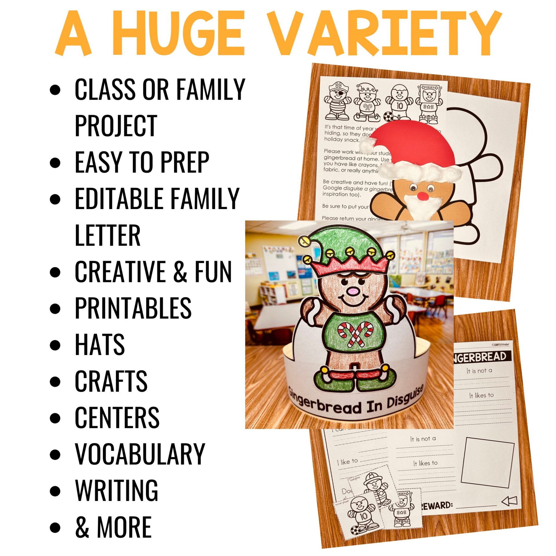 Disguise a Gingerbread Man Writing & Craft, Gingerbread in Disguise ...