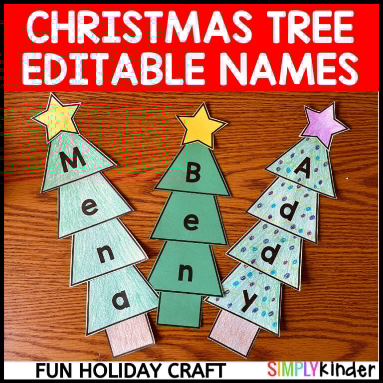 Christmas Tree Editable Name Activity & Craft for Winter Bulletin ...