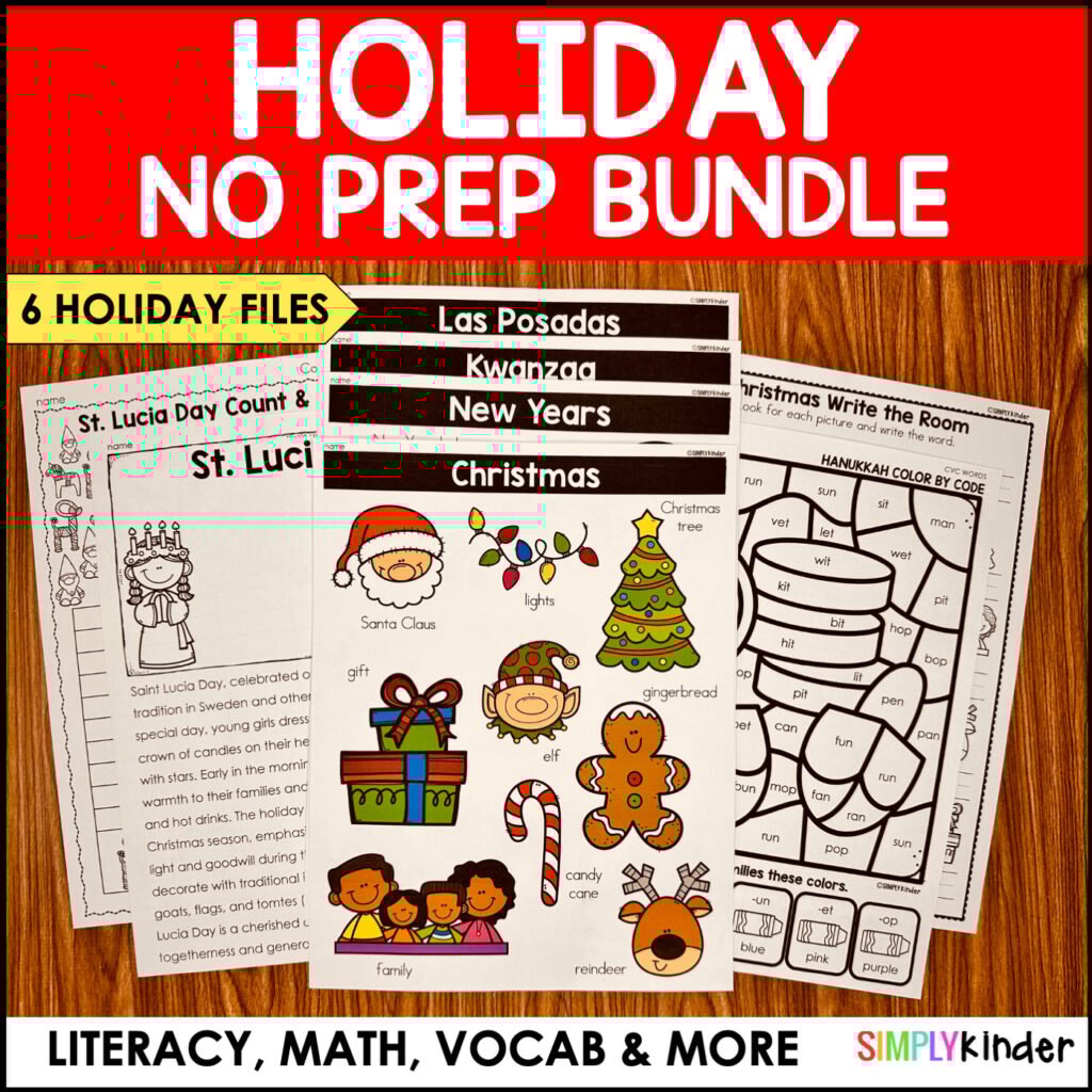 Christmas & Holidays Around the World No-Prep Printables for ...