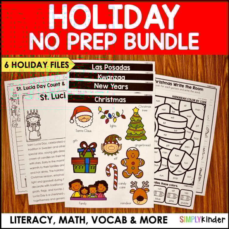 Christmas & Holidays Around the World No-Prep Printables for ...
