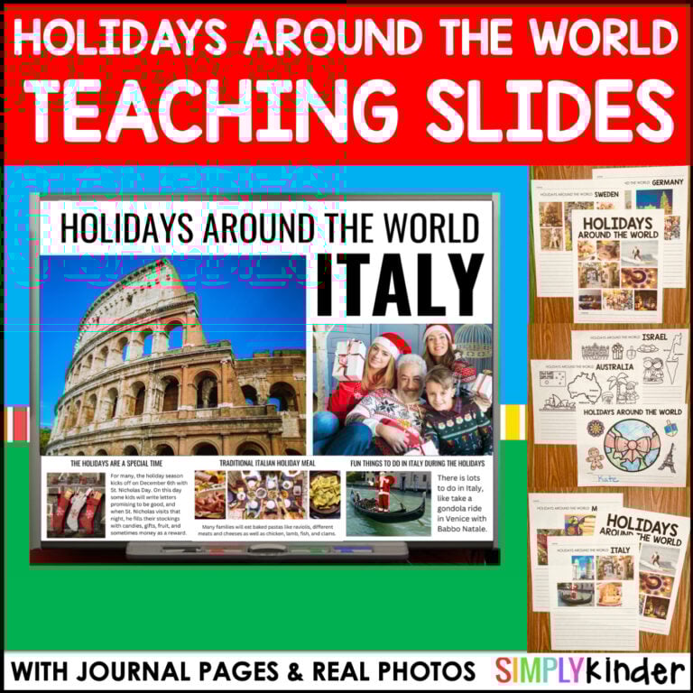Christmas & Holidays Around the World Slides & Journal Pages - Simply ...