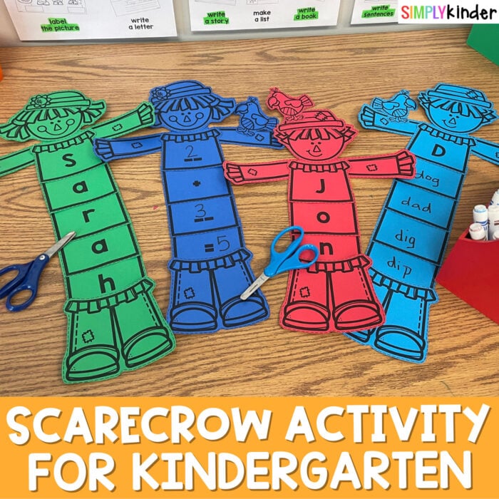 Fall Scarecrow Activity Craft for Kindergarten - Simply Kinder