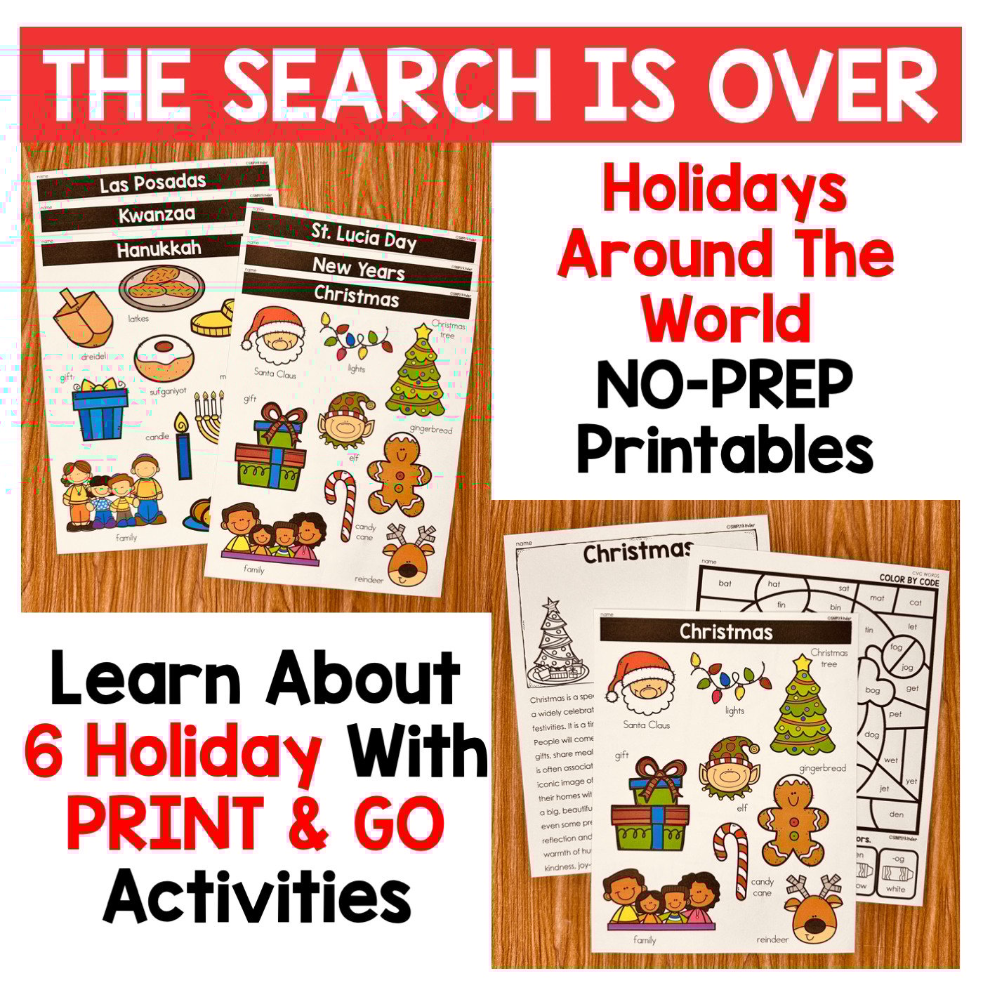 Christmas & Holidays Around the World No-Prep Printables for ...