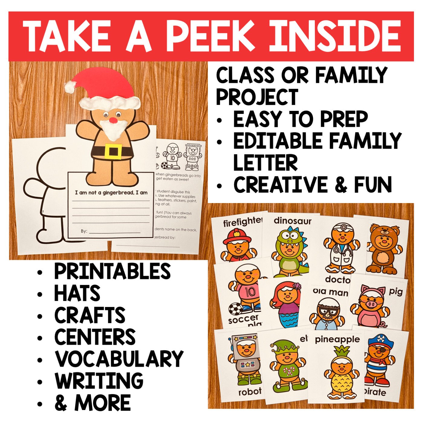 Disguise a Gingerbread Man Writing & Craft, Gingerbread in Disguise ...