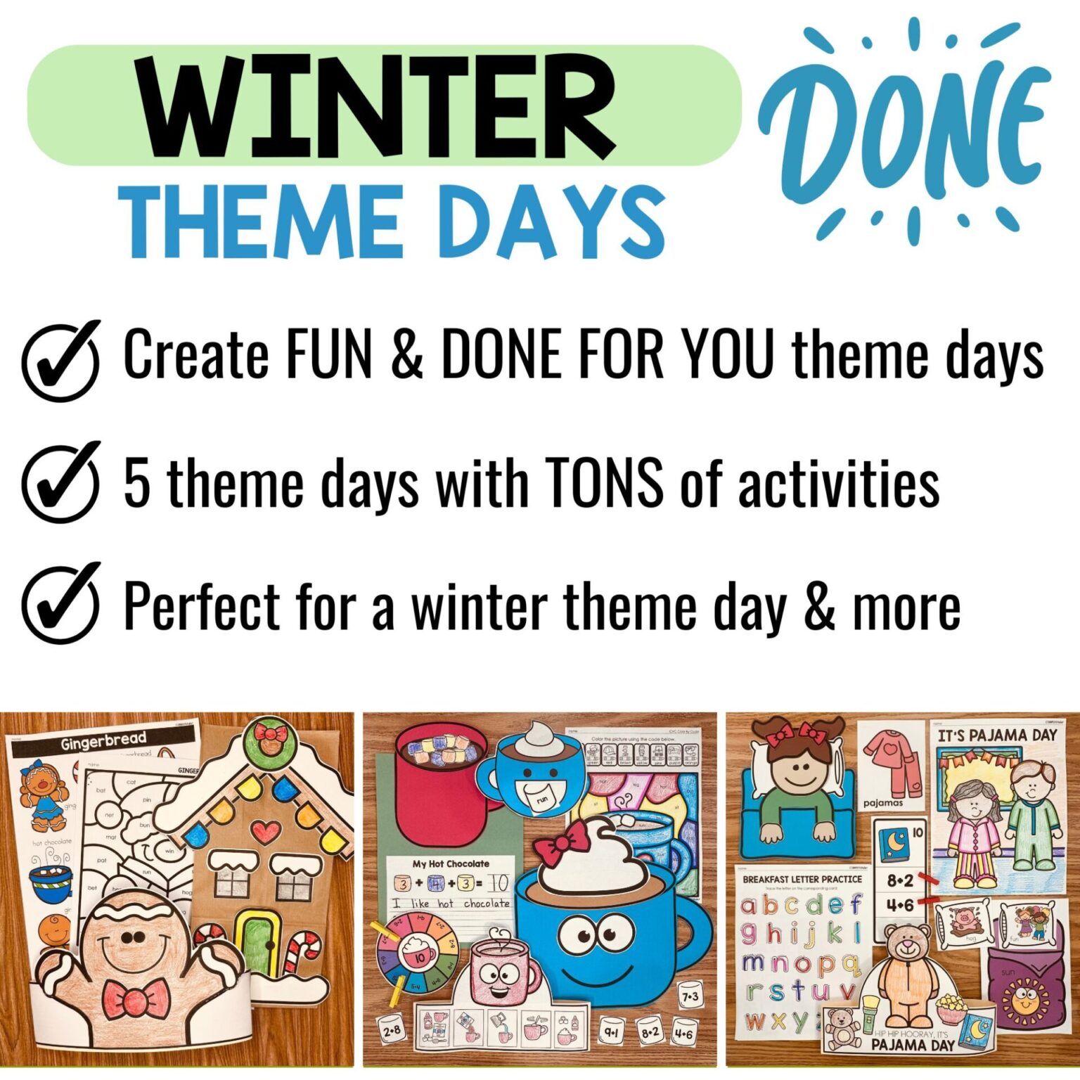 Winter Christmas Theme Days Activities, Gingerbread Day, Elf Day, Polar ...