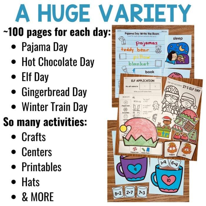 Winter Christmas Theme Days Activities, Gingerbread Day, Elf Day, Polar ...