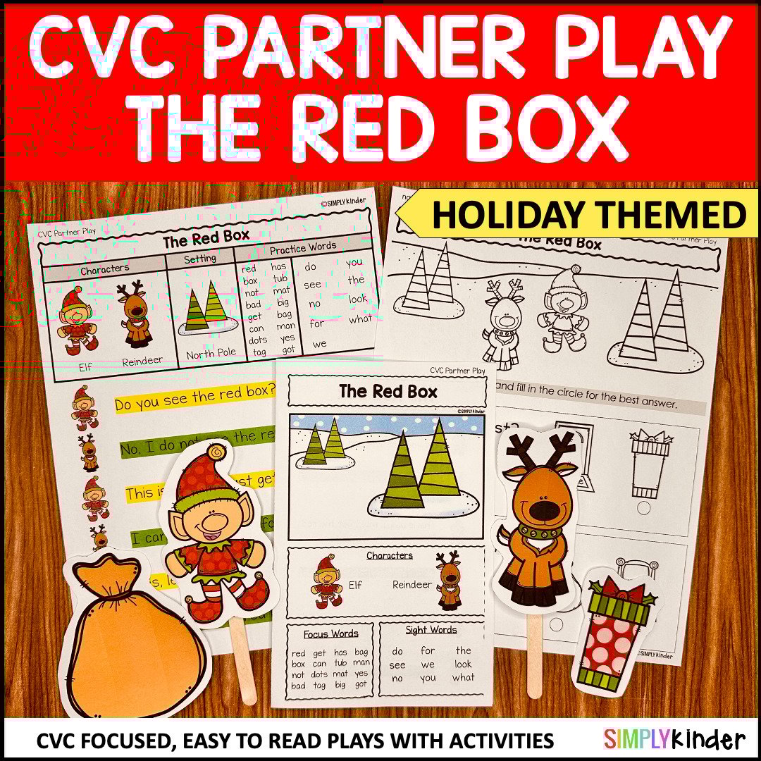 CVC Decodable Christmas Readers Theater for Kindergarten, Holiday ...