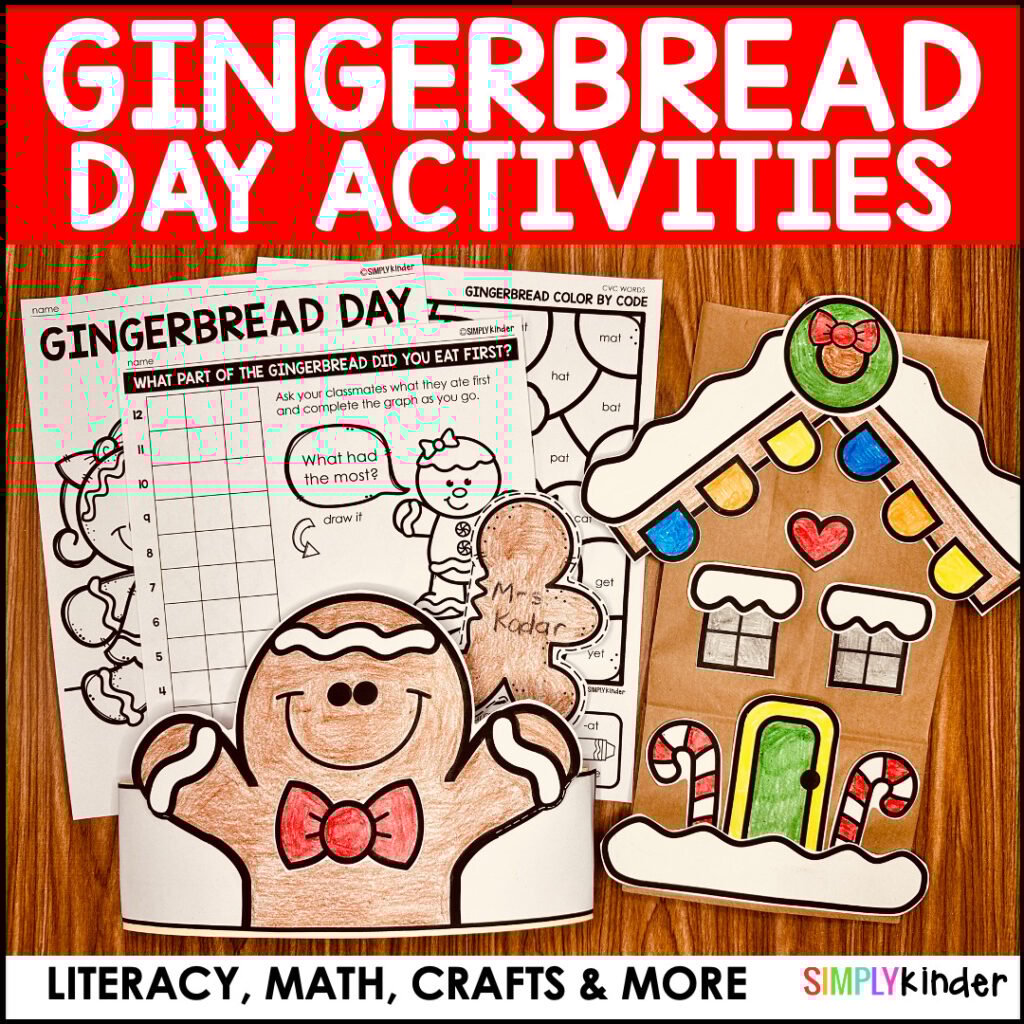 Gingerbread Man Day Activities, Crafts, House, Literacy, Math, Writing ...