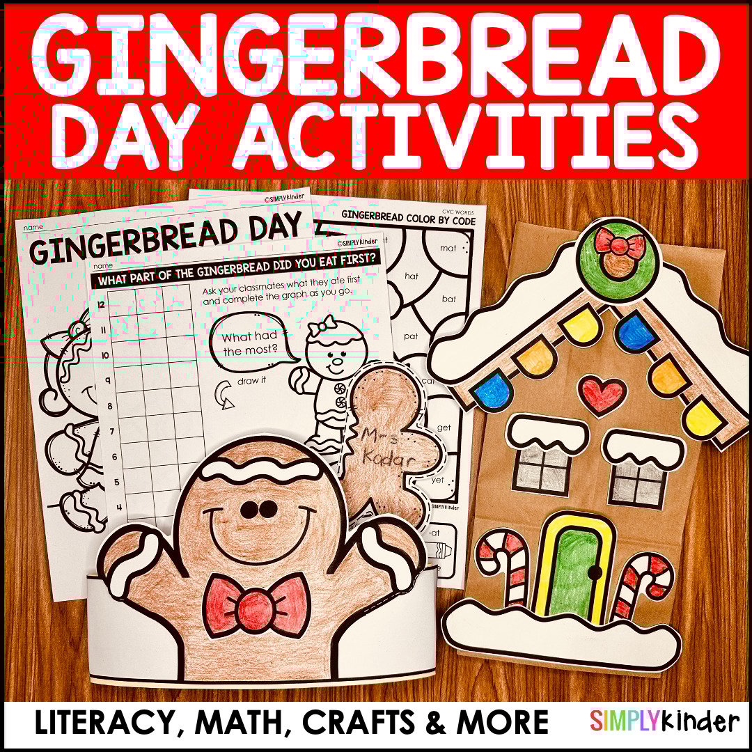 Gingerbread Man Day Activities, Crafts, House, Literacy, Math, Writing ...