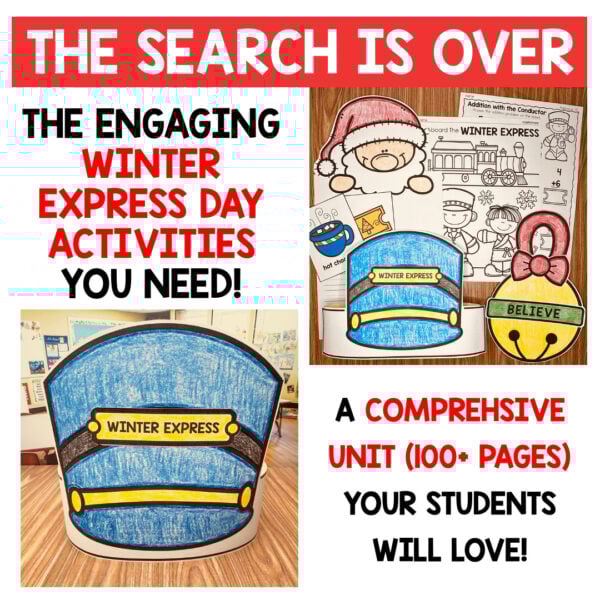 Winter Train Express Activities, Crafts, House, Literacy, Math, Writing ...