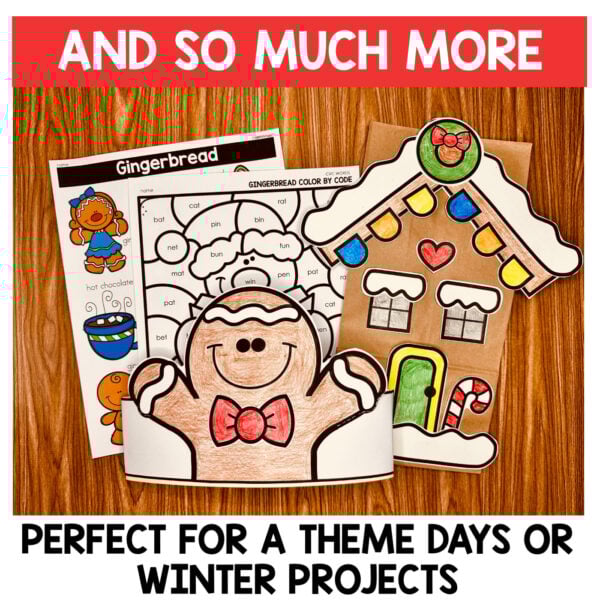 Gingerbread Man Day Activities, Crafts, House, Literacy, Math, Writing ...