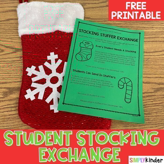 Student Stocking Exchange - Simply Kinder