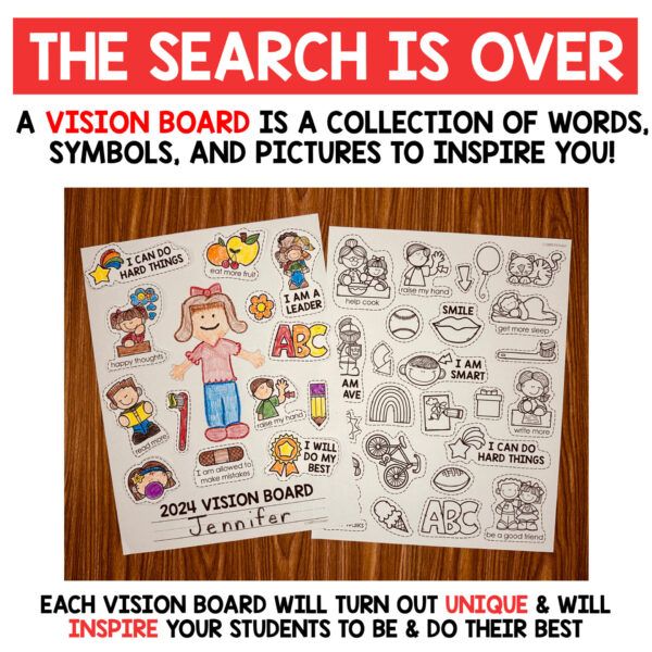 Vision Board for Kids - New Year Goals - Simply Kinder