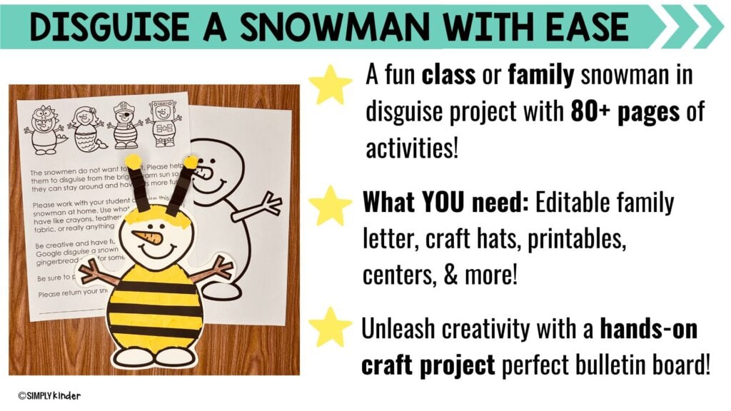 Disguise a Snowman Writing & Craft, Snowman in Disguise Project ...