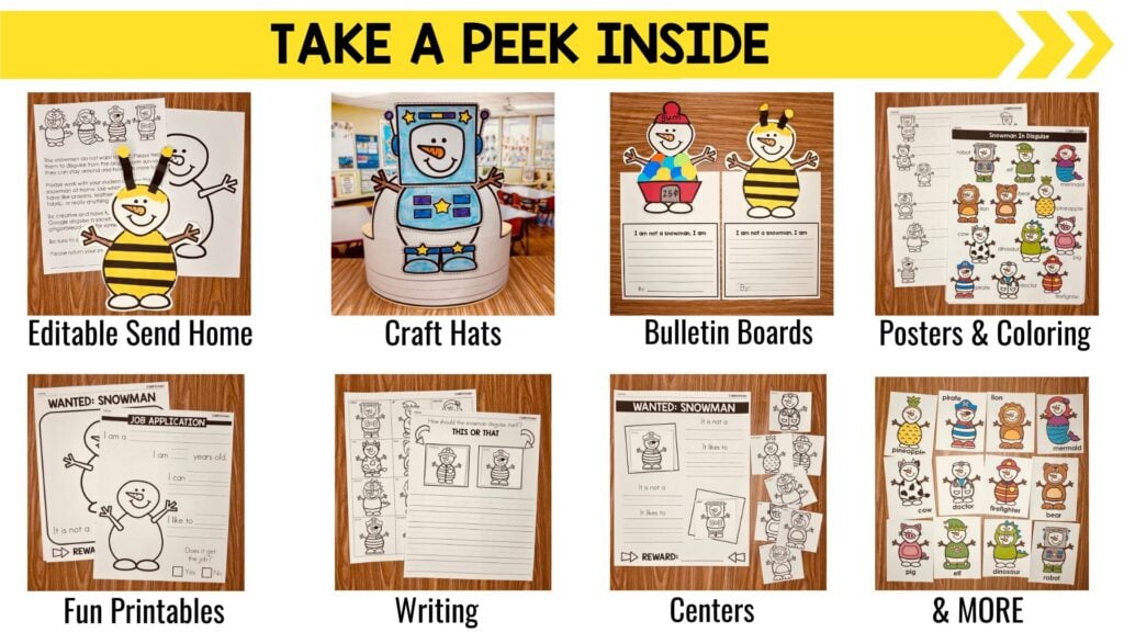 Disguise a Snowman Writing & Craft, Snowman in Disguise Project ...