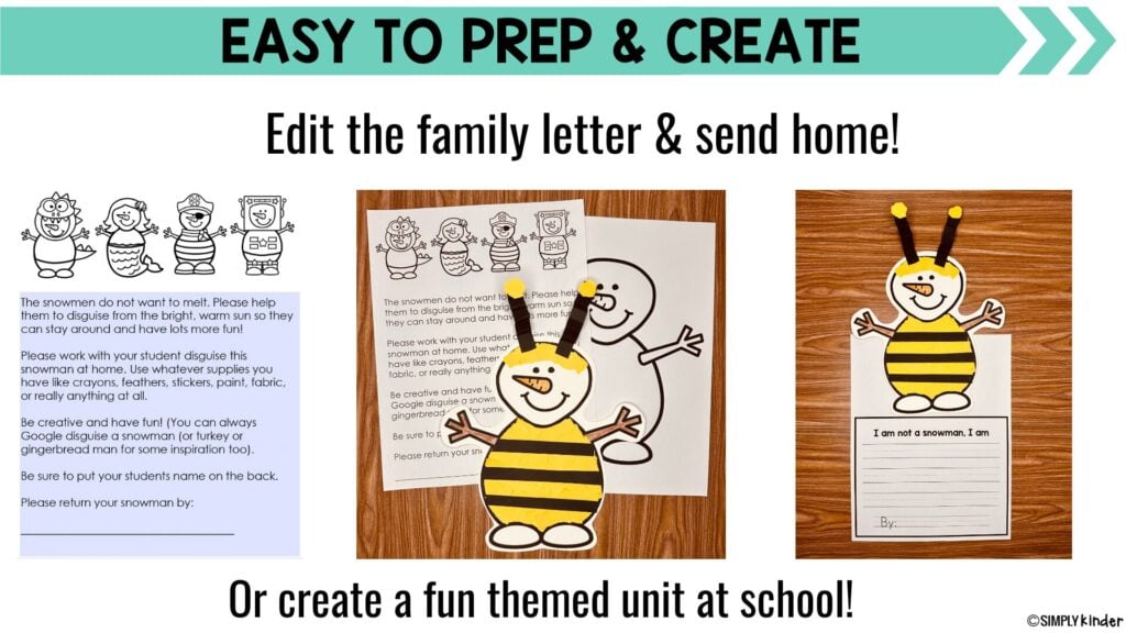 Disguise a Snowman Writing & Craft, Snowman in Disguise Project ...