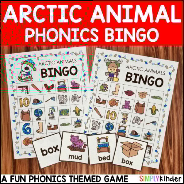 Arctic Animals Activity, Phonics Bingo, No-Prep CVC Decodable Game ...