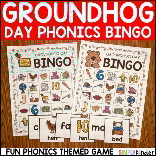 Groundhog Day Activity, Phonics Bingo, No-Prep CVC Decodable Game ...