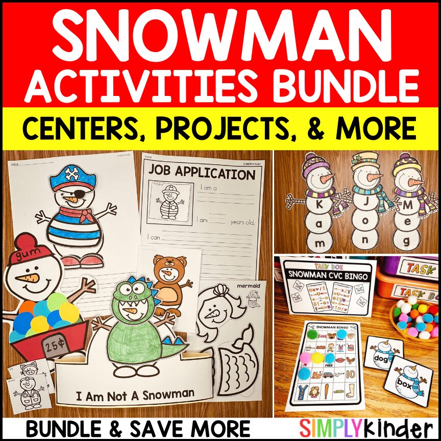 Snowman Activities, Craft, Name, Disguise a Snowman, Centers, Writing ...