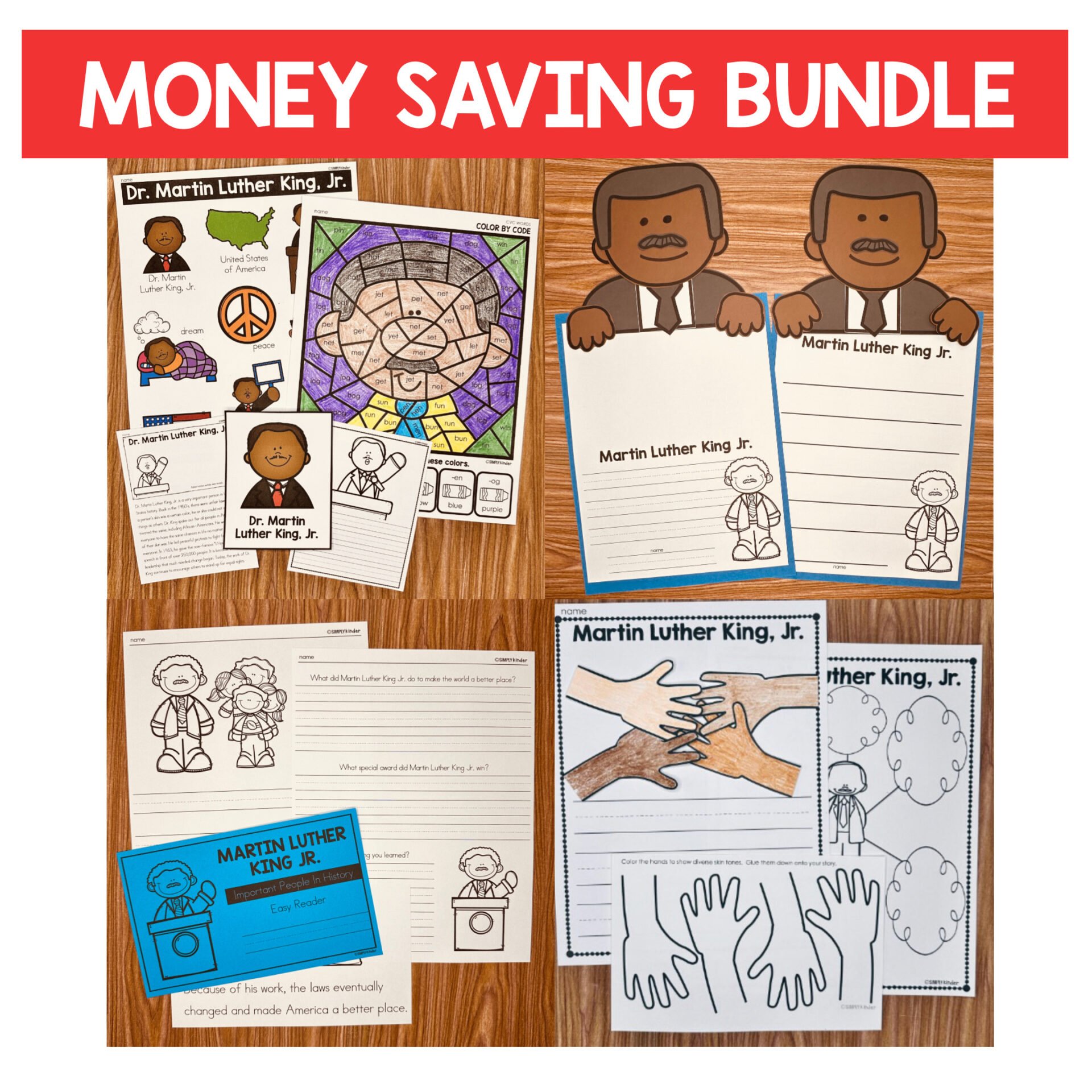 Martin Luther King Bundle of Activites, Craft, Reports, & No Prep ...