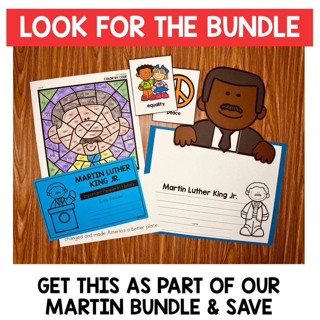 Martin Luther King Craft, Research, and Writing Activities - Simply Kinder