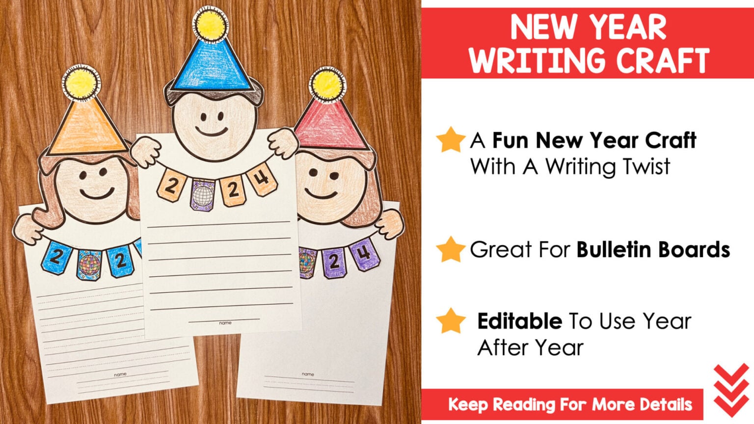 New Years Craft for Bulletin Board - Simply Kinder