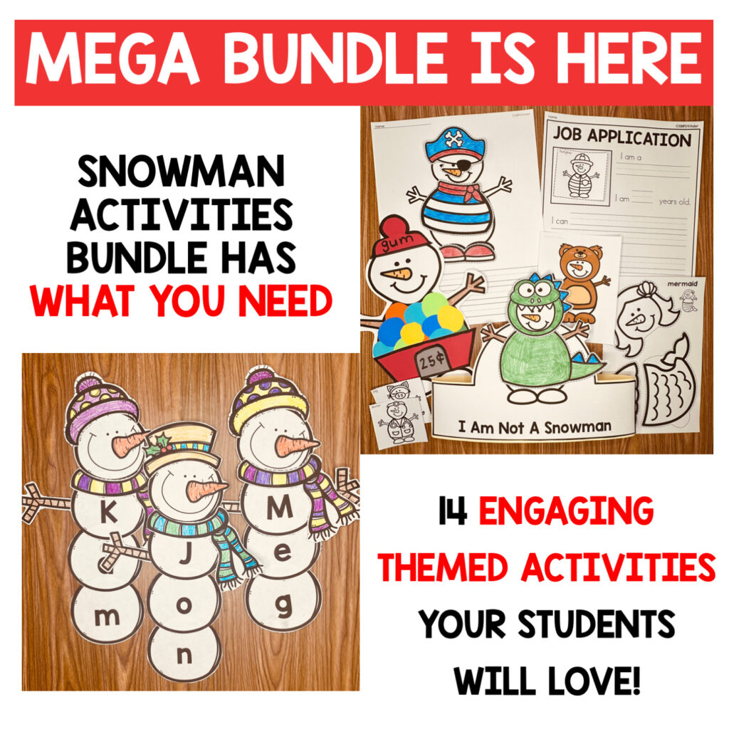 Snowman Activities, Craft, Name, Disguise a Snowman, Centers, Writing ...