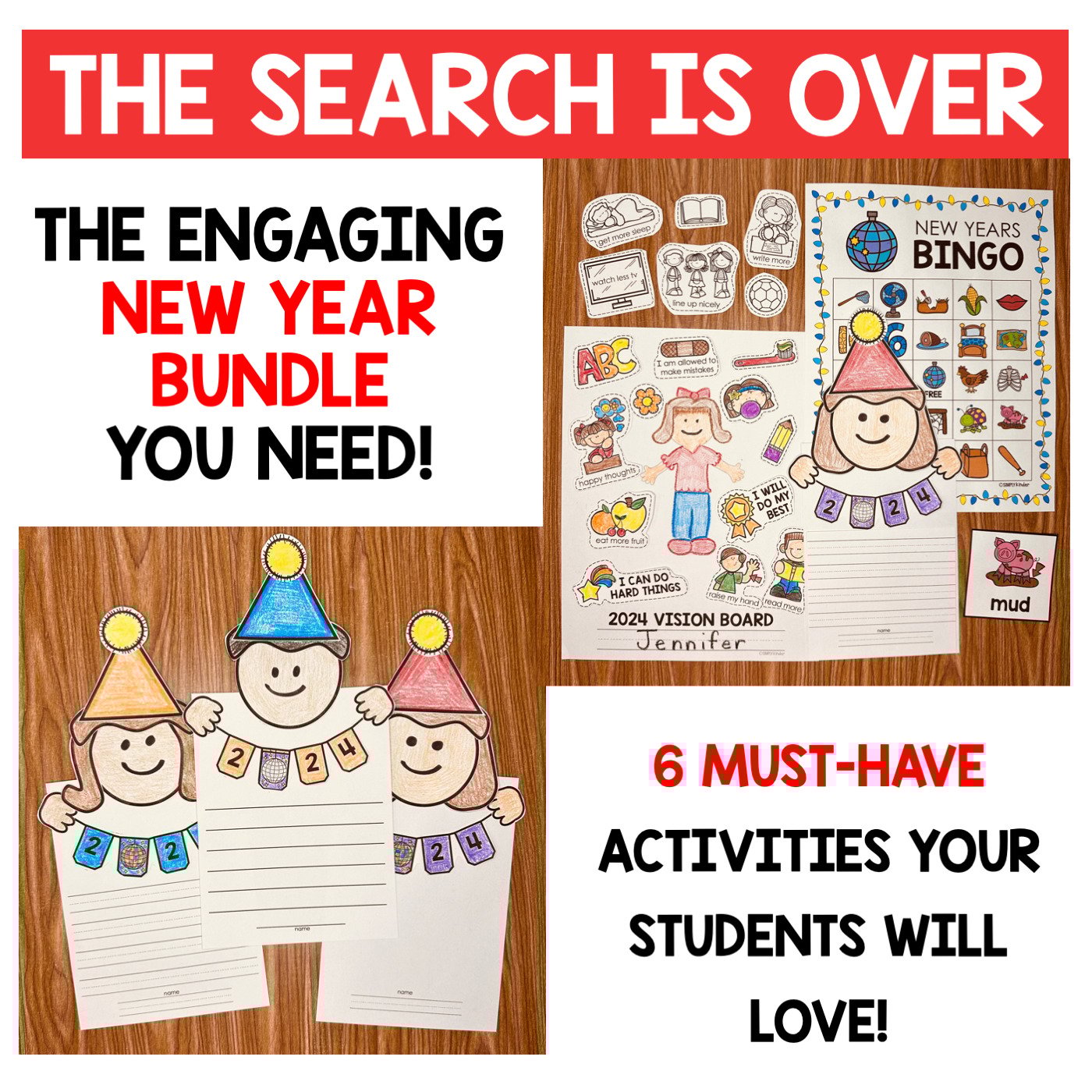 New Years 2025 Bulletin Boards, Activities, Resolutions, Crafts for ...