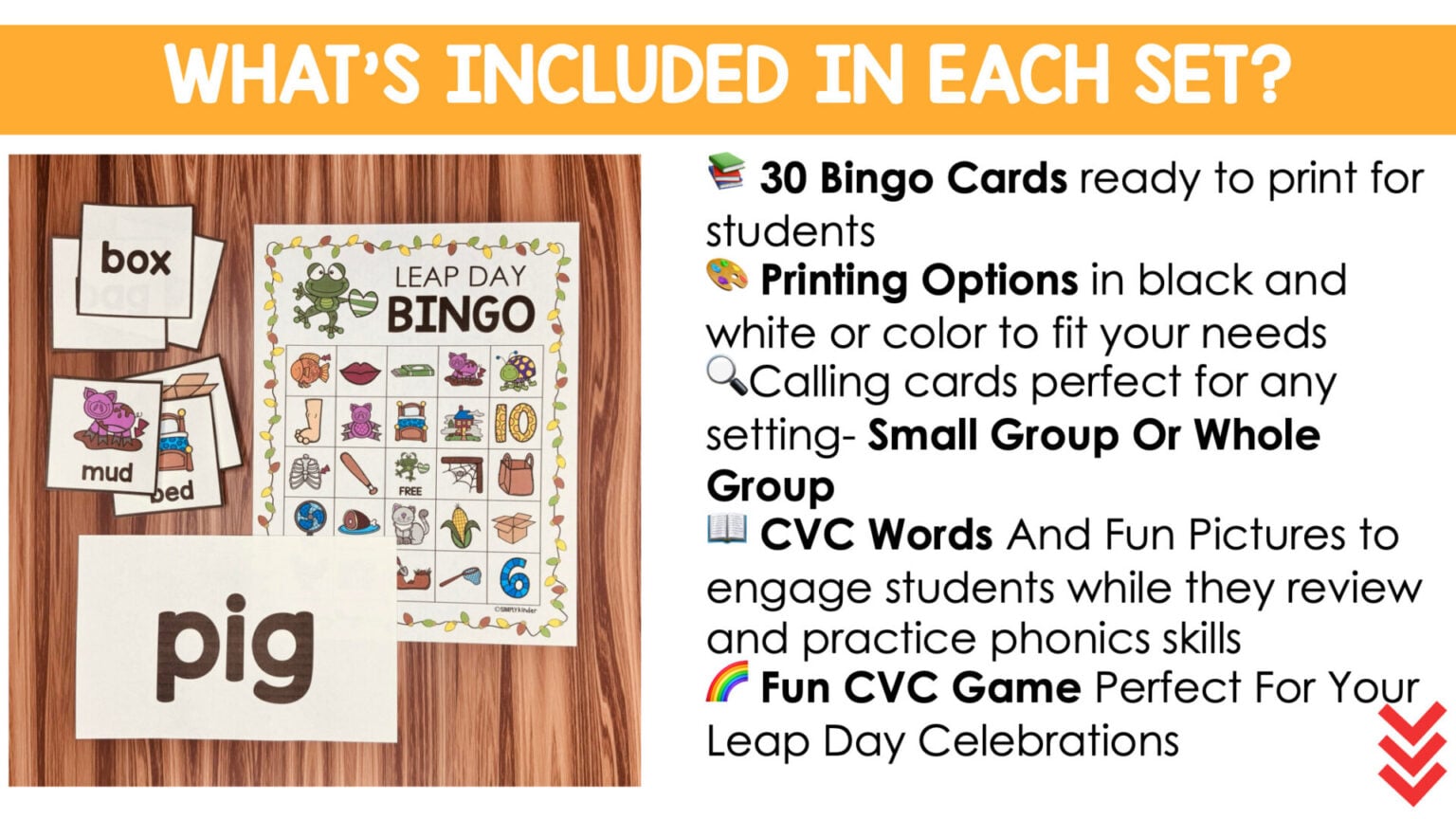 Leap Year 2024 Activities, Phonics Bingo, No-Prep CVC Decodable Game ...