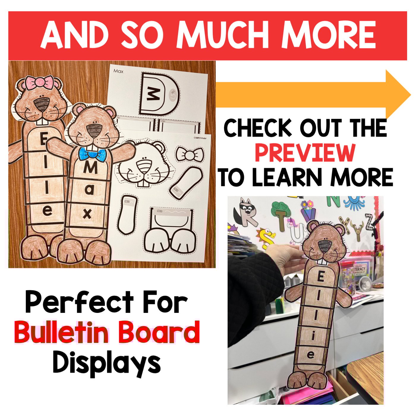 Groundhog Day Editable Name Craft & Activity for February Bulletin ...