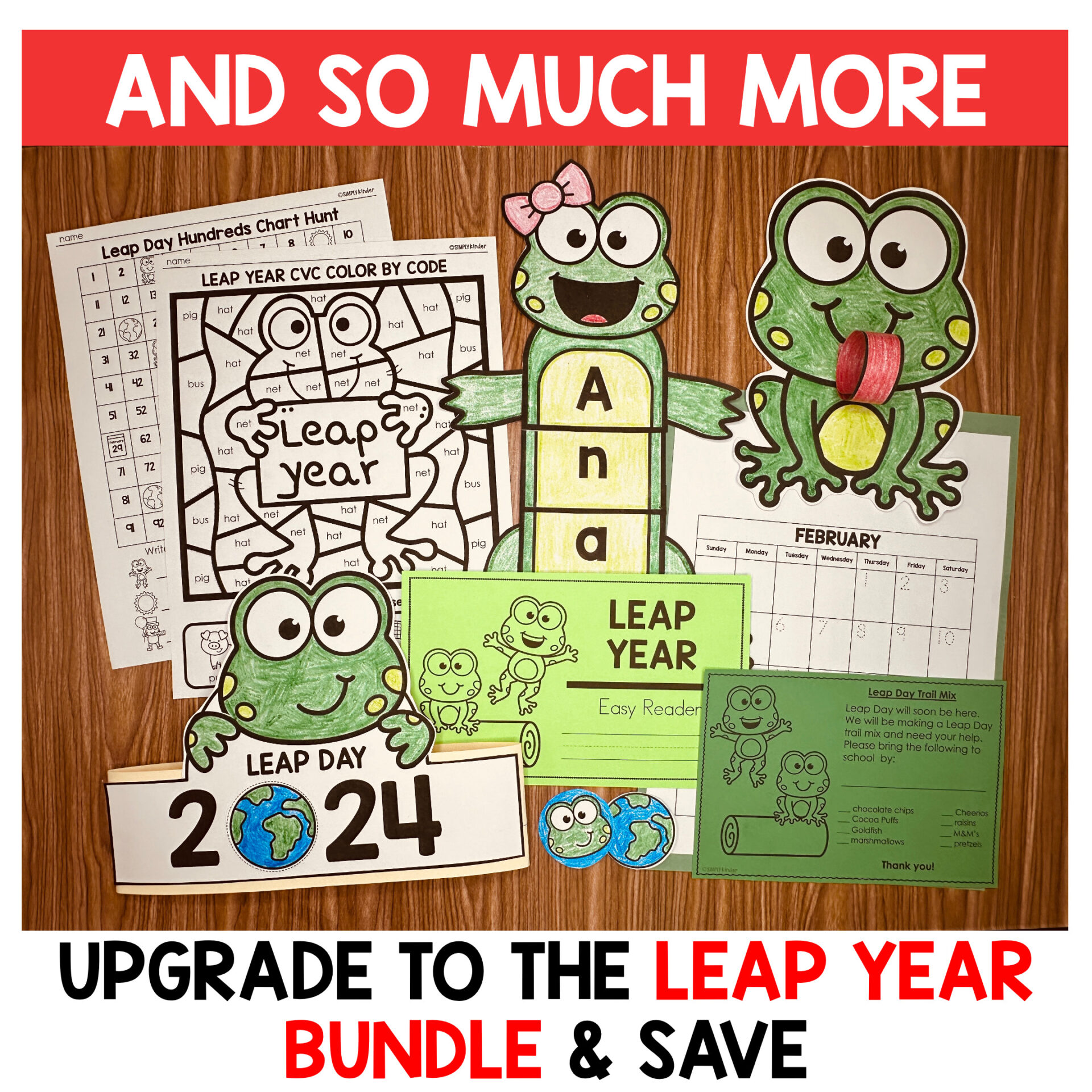 Leap Year 2024 Editable Name Craft & Activity for February Bulletin ...